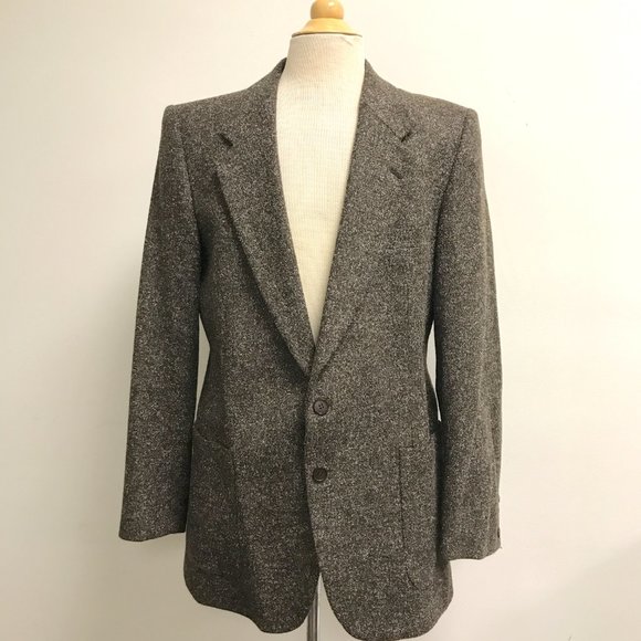 jacques francois | Suits & Blazers | Jacques Francois Brown Wool Tweed ...
